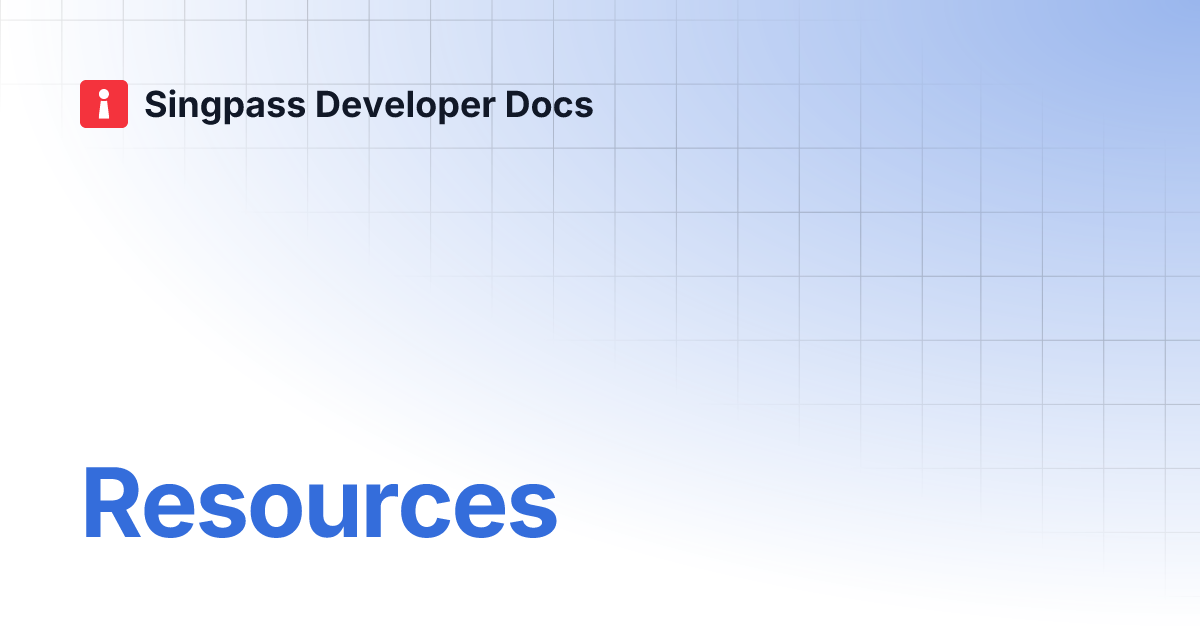 Resources | Singpass Developer Docs