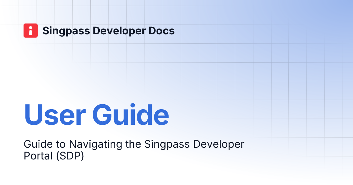 User Guide | Singpass Developer Docs